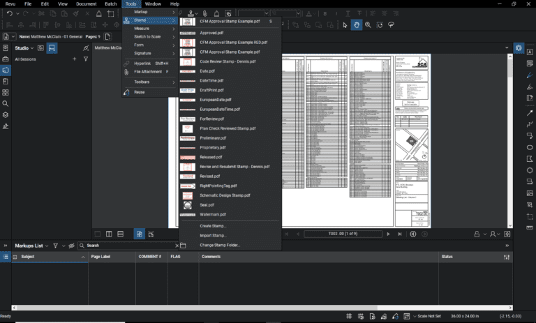 How to place a stamp on a set of documents using just a few clicks...